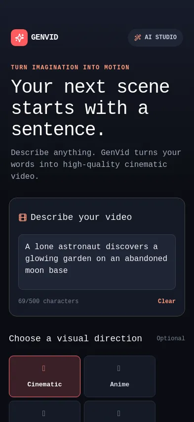 GenVid AI Studio