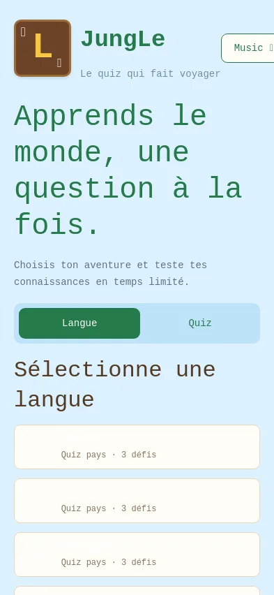 JungLe Language Quiz