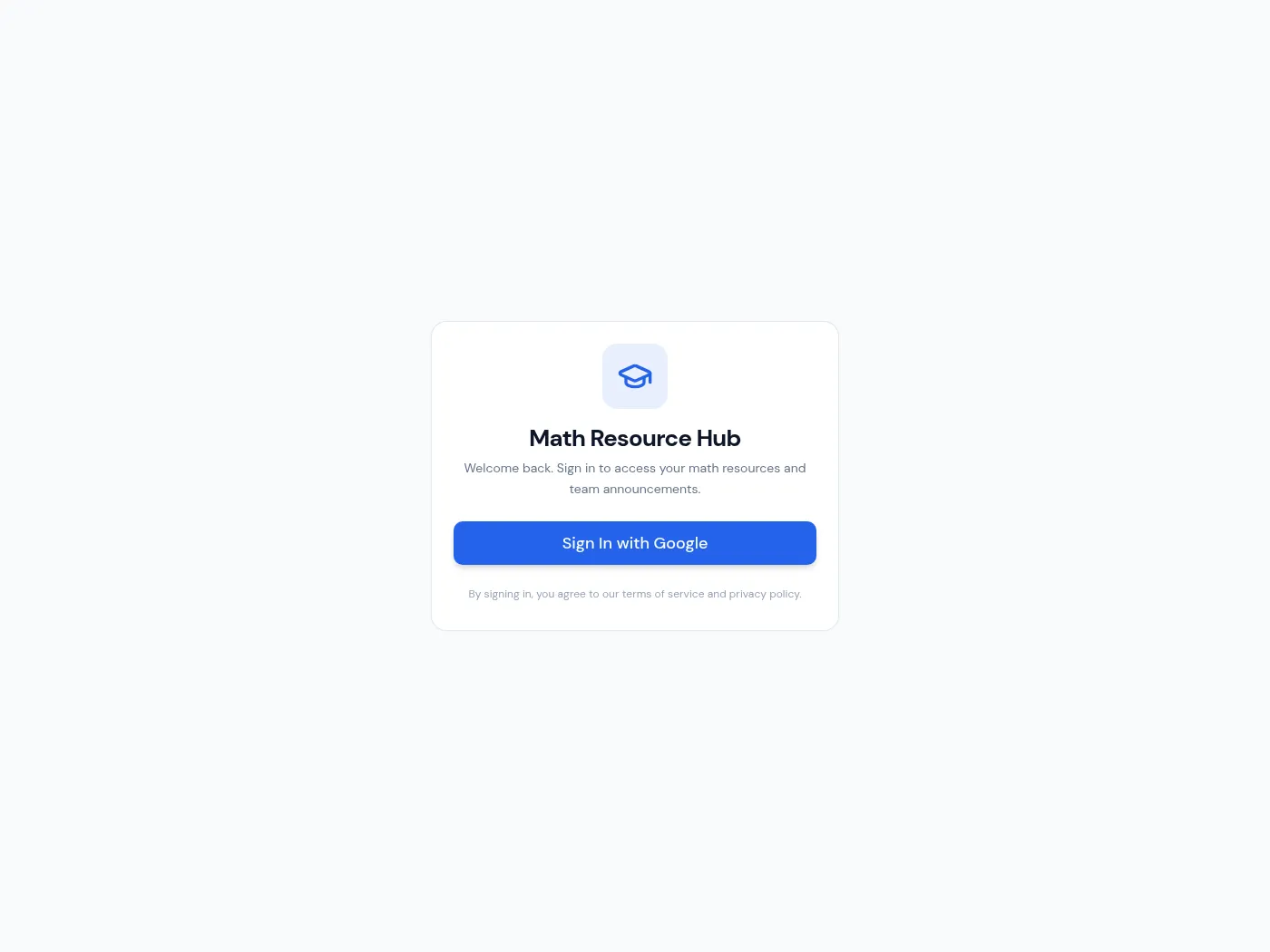 Math Resource Hub