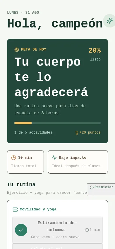 GrowTaller Routine Coach
