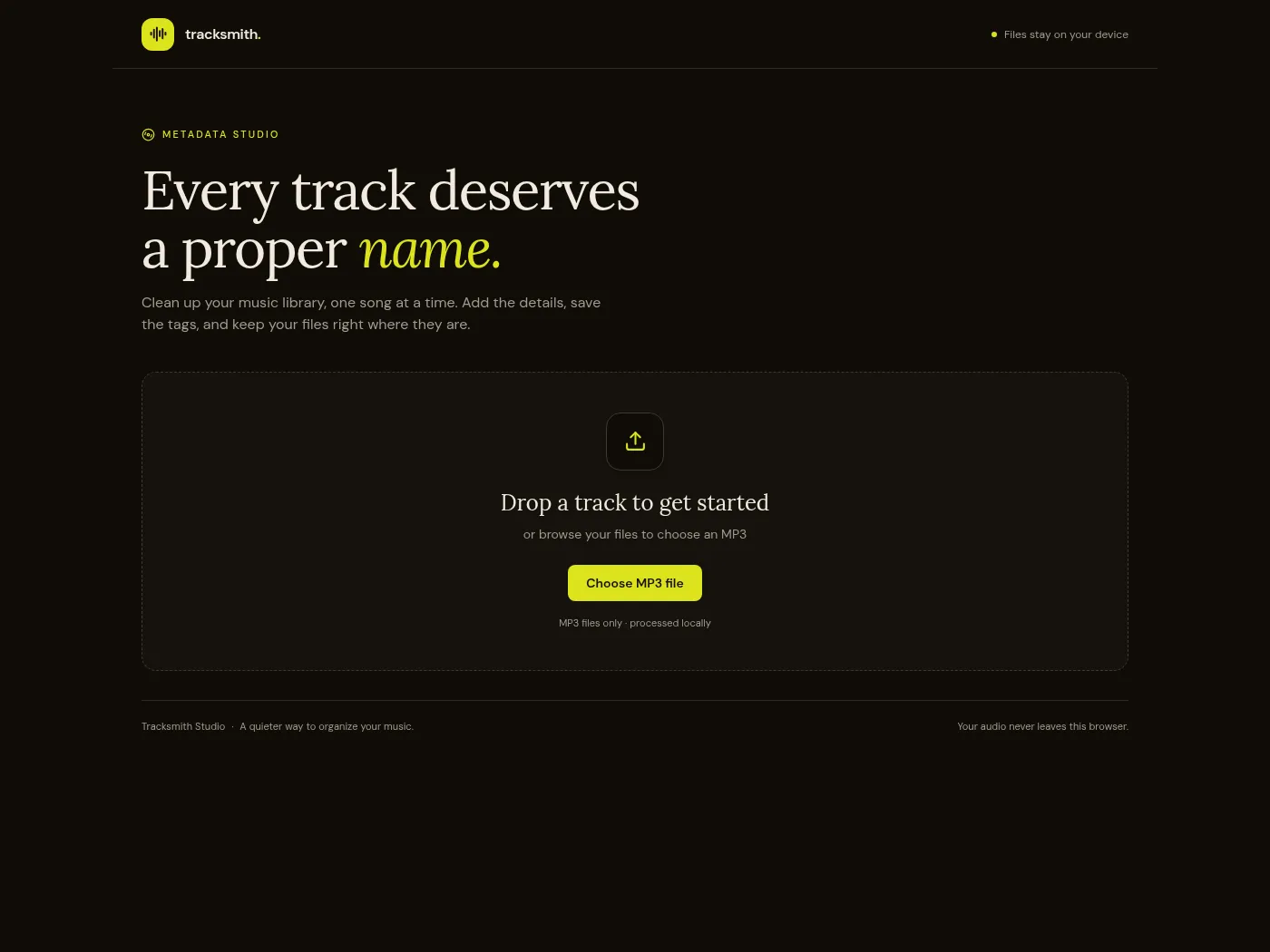 MP3 Song Tagger