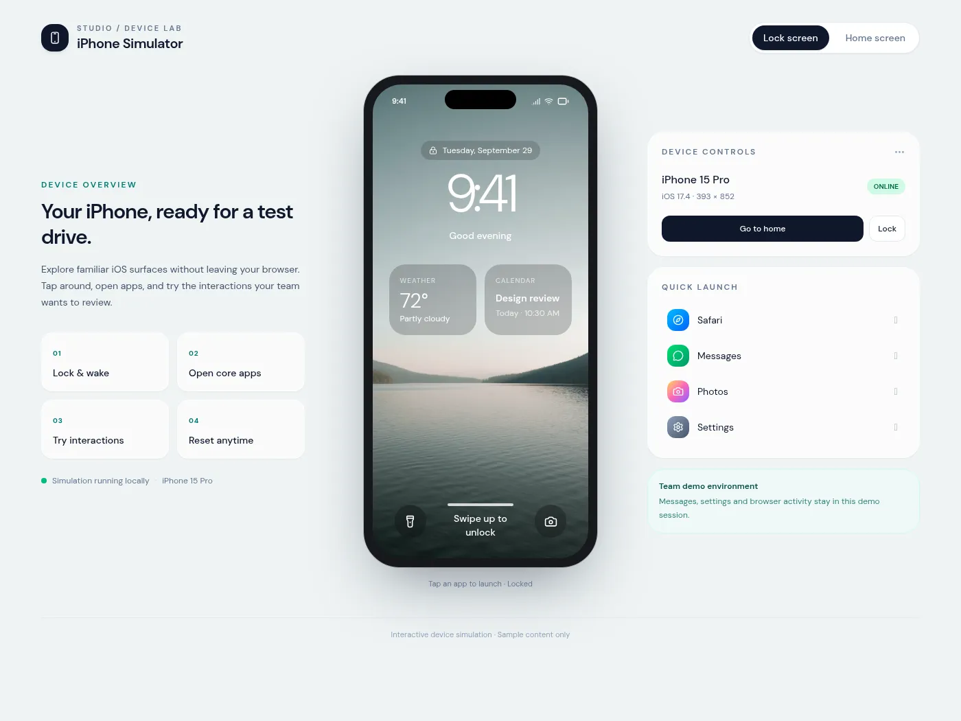 Web iOS Simulator