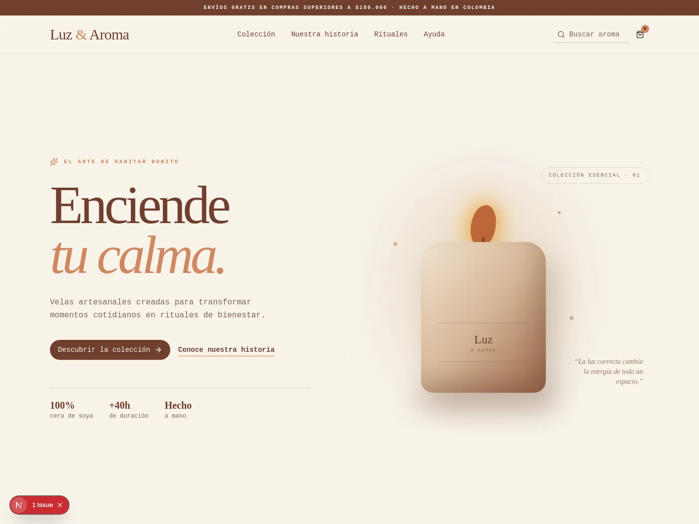 Luz & Aroma Ecommerce