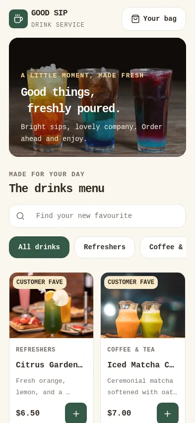 Beverage Order Shuffle