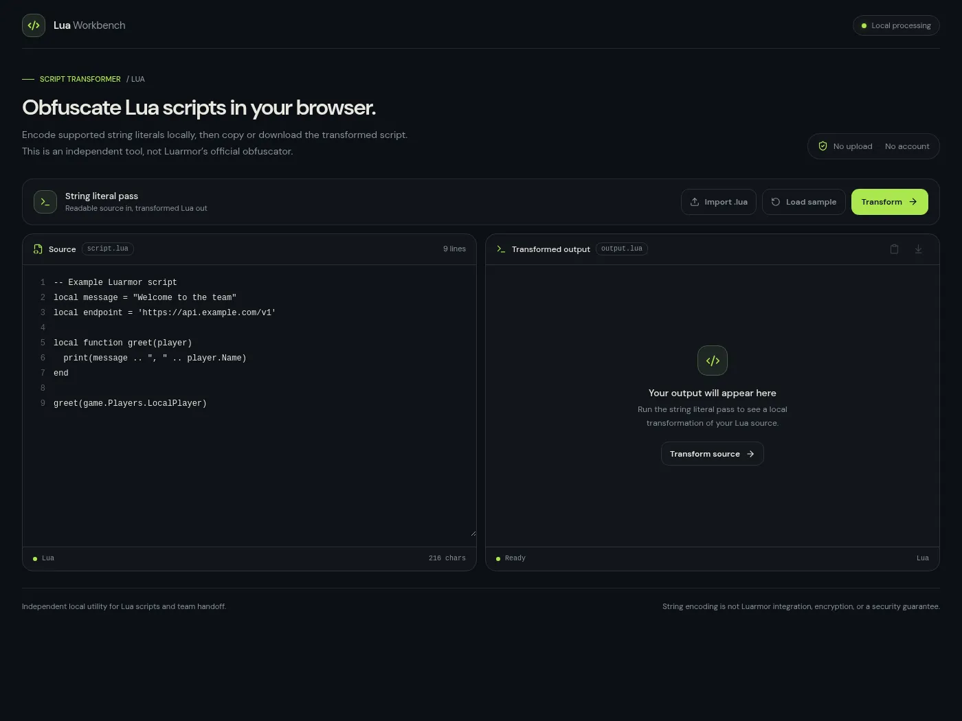 Luarmor Script Obfuscator