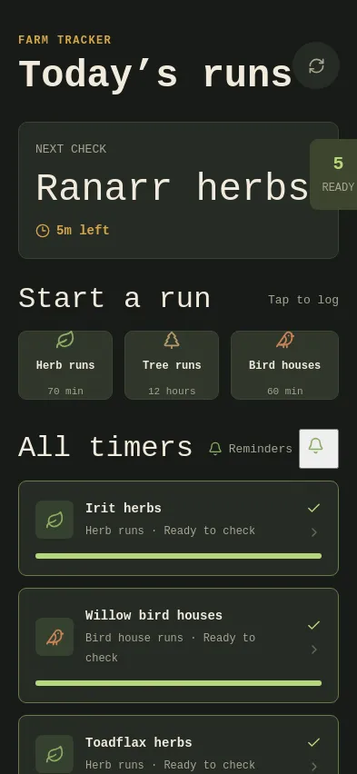 OSRS Farm Tracker