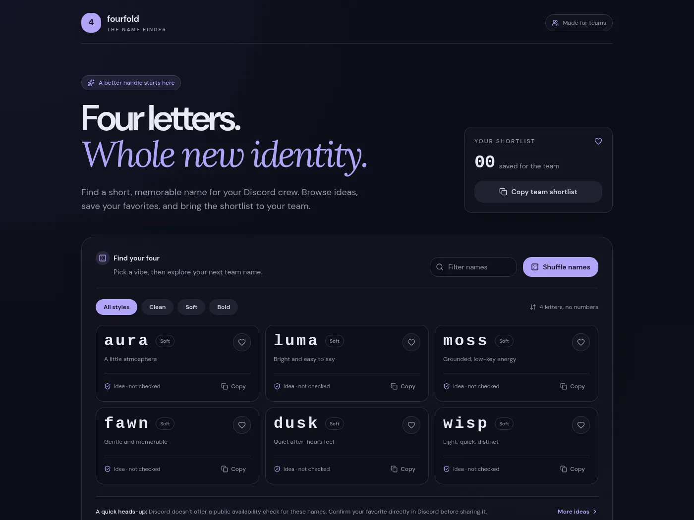 Discord Name Finder