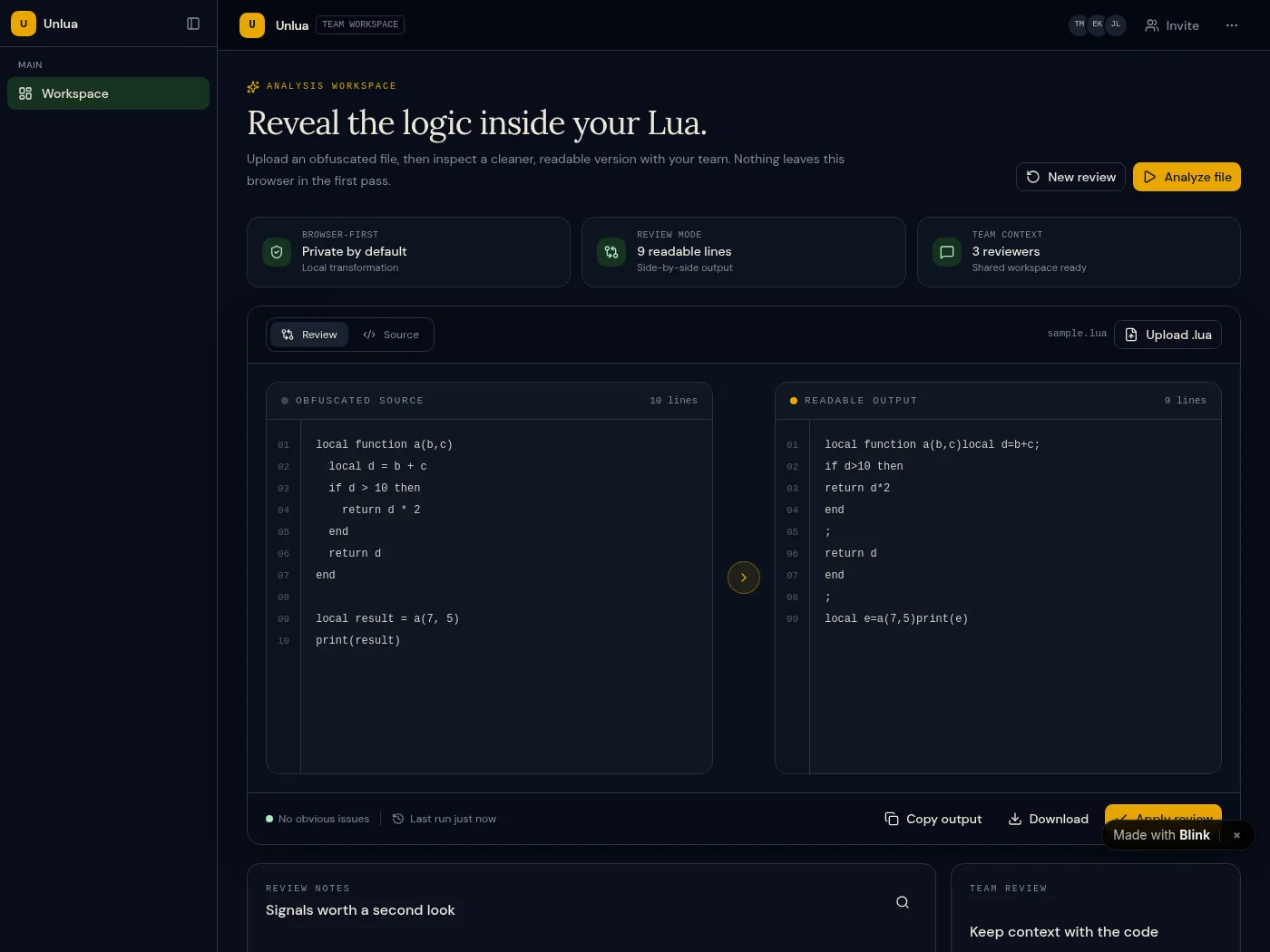 Lua Deobfuscator Web