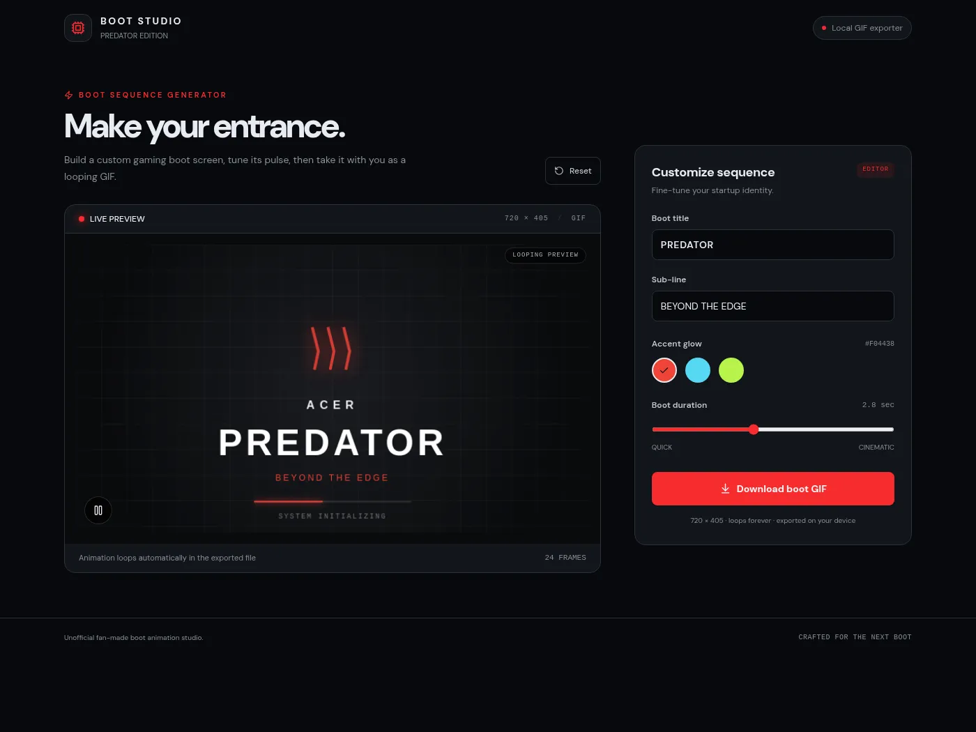 Predator Boot GIF Maker