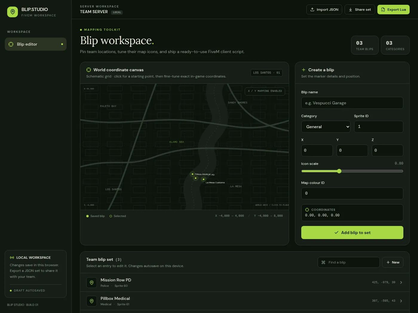 FiveM Blip Creator