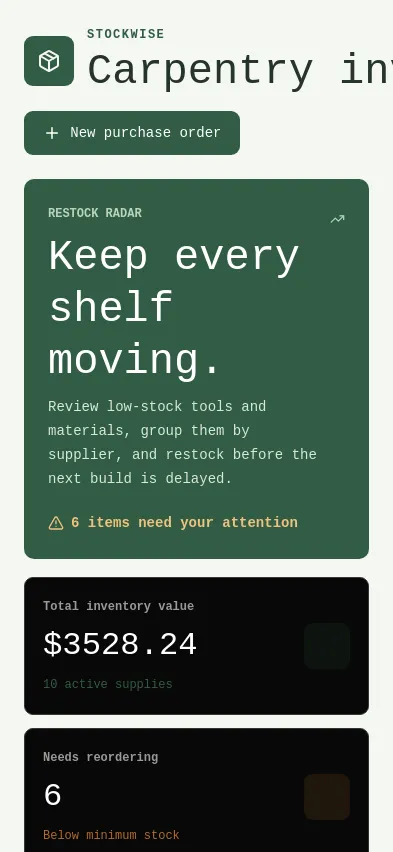Smart Inventory Reorder