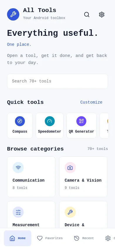 AllTools Android Redesign