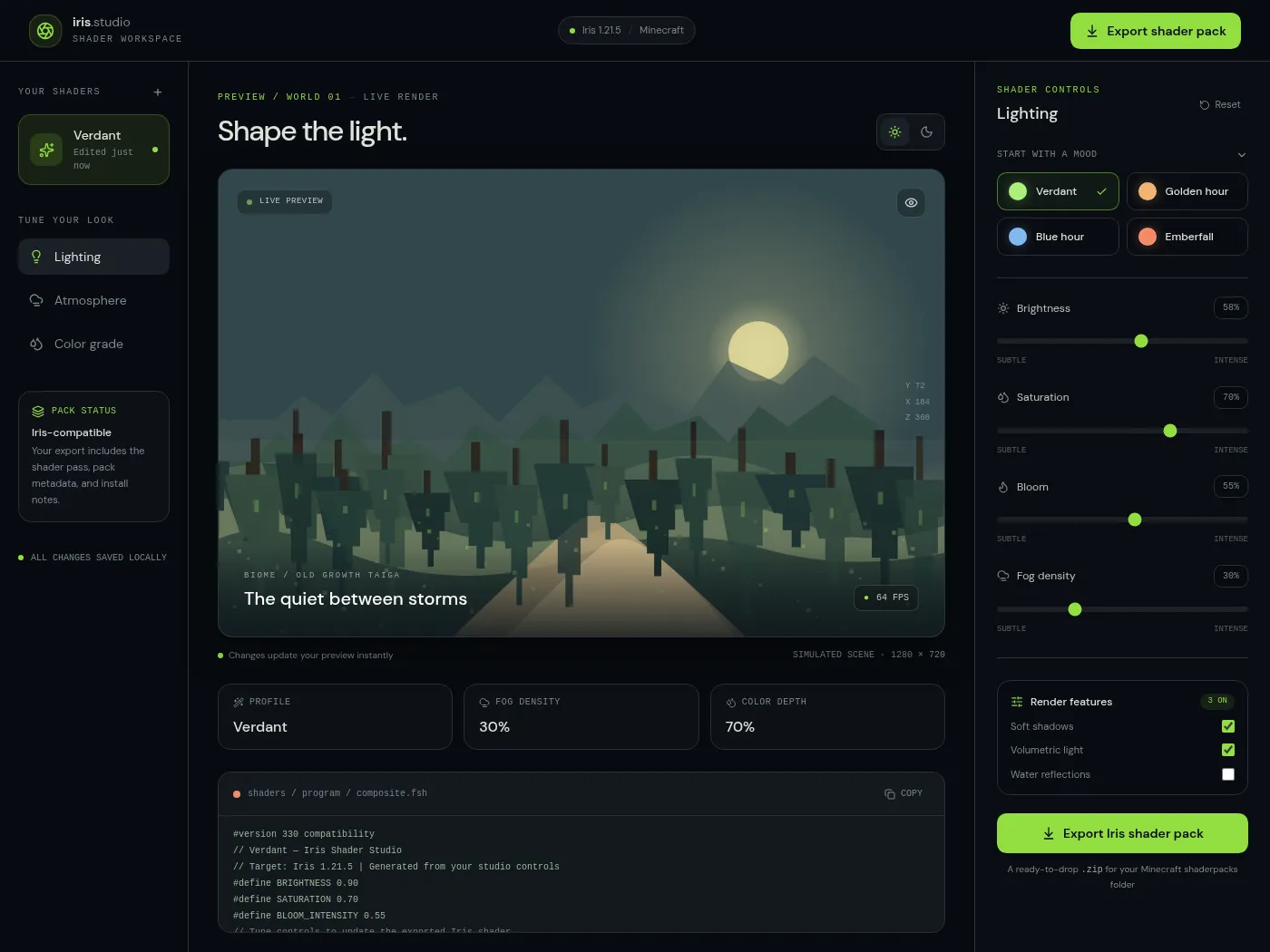 Iris Shader Studio