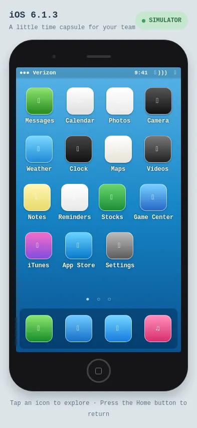iOS 6 Classic Simulator