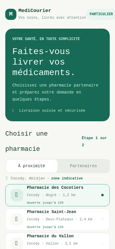 MediCourier Mobile