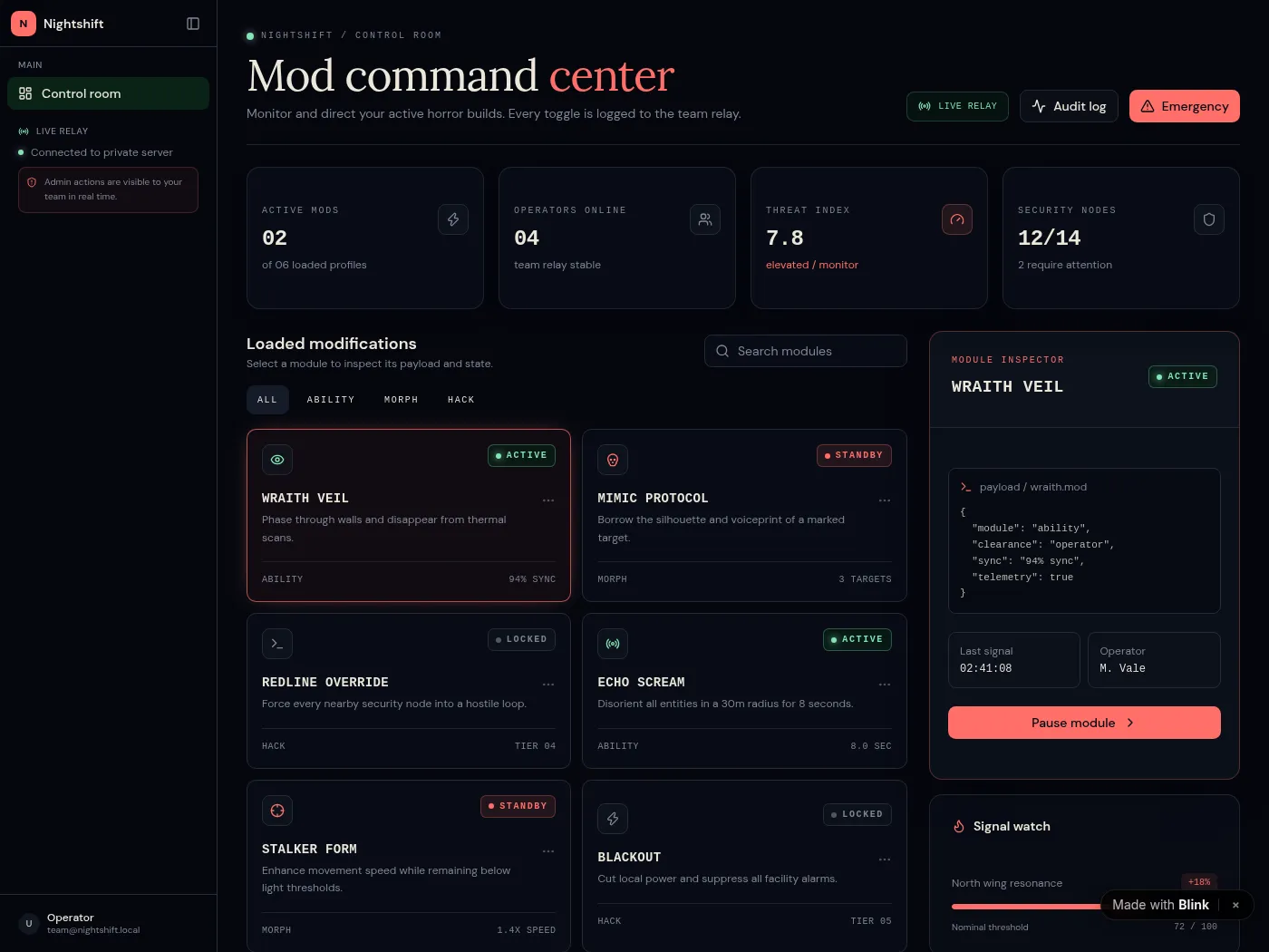 Horror Game Mod Control