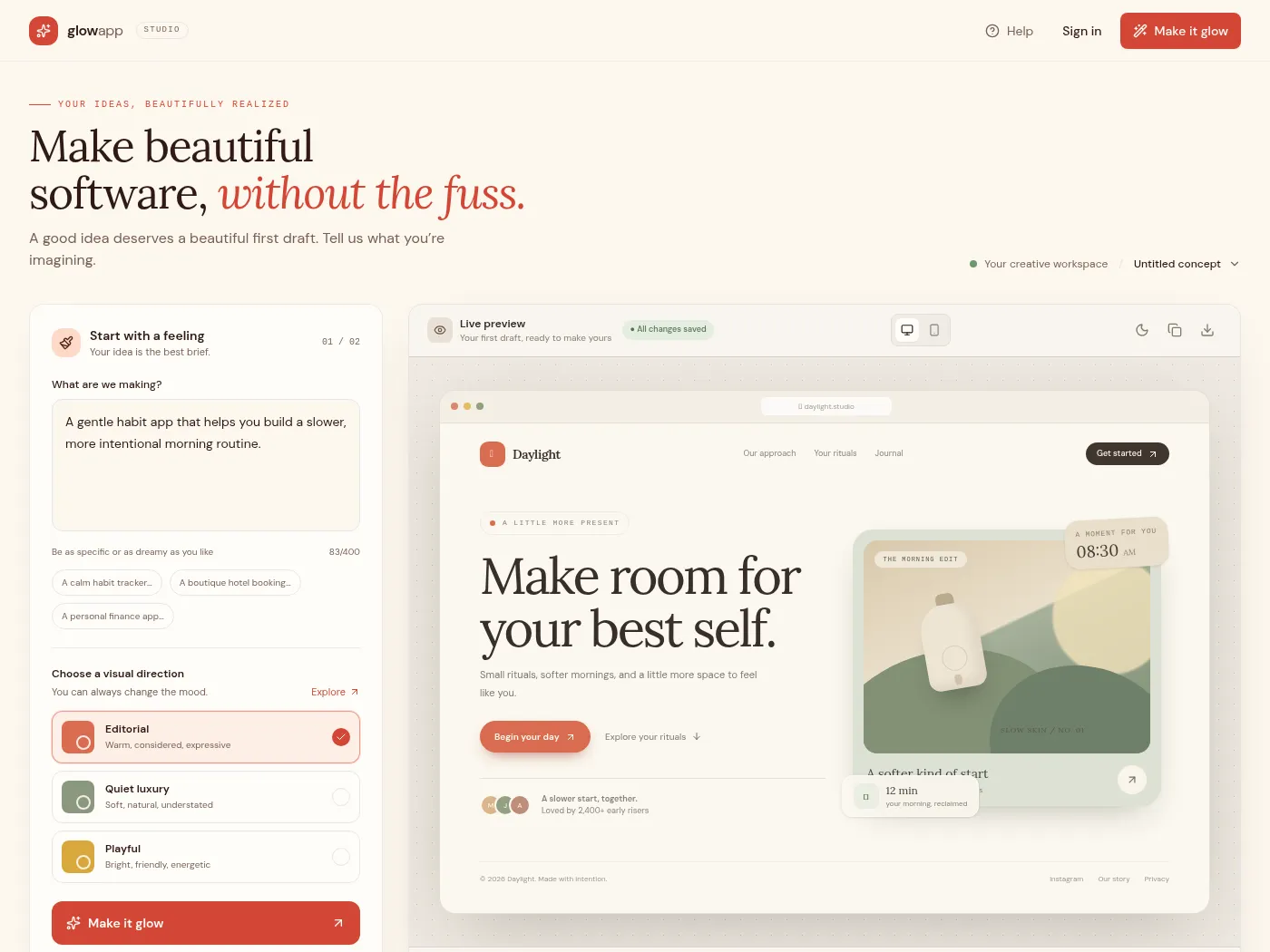 GlowApp Studio