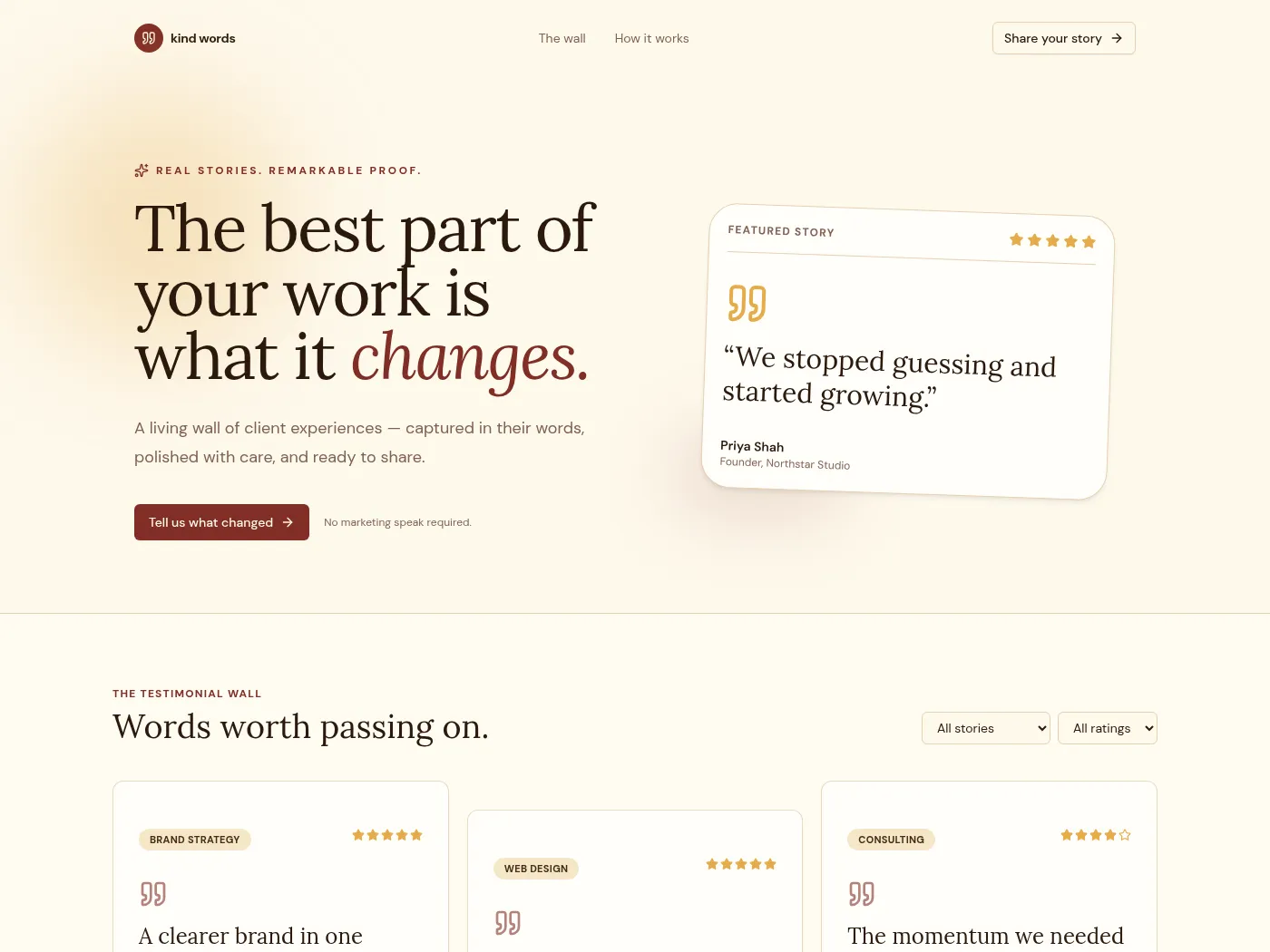 AI Testimonial Wall