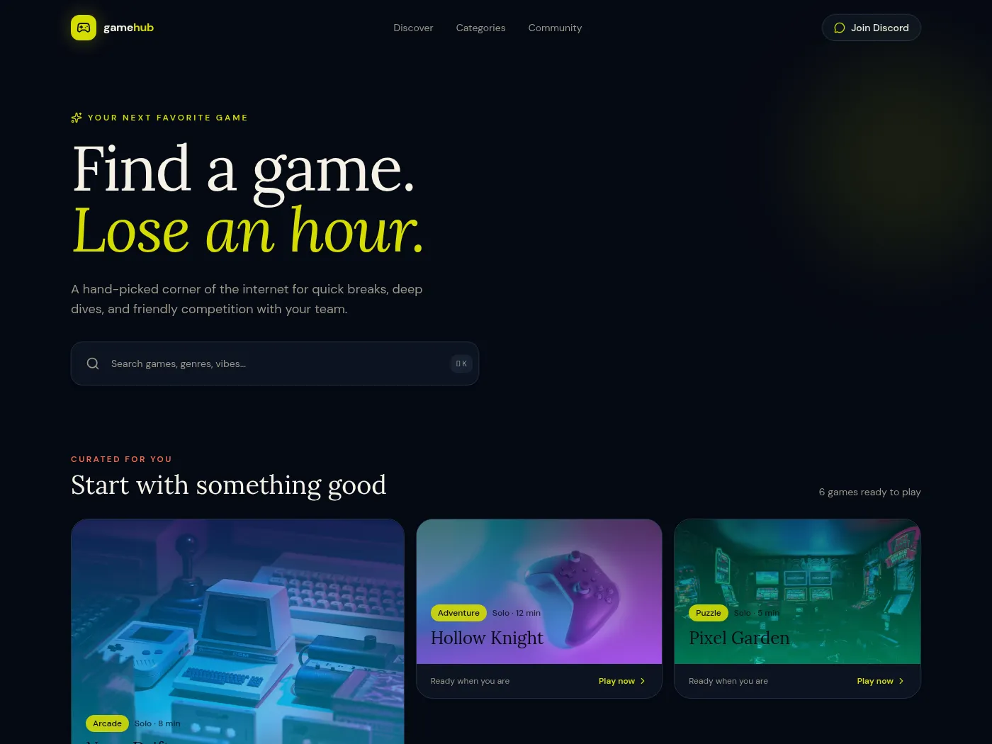 GameHub Portal