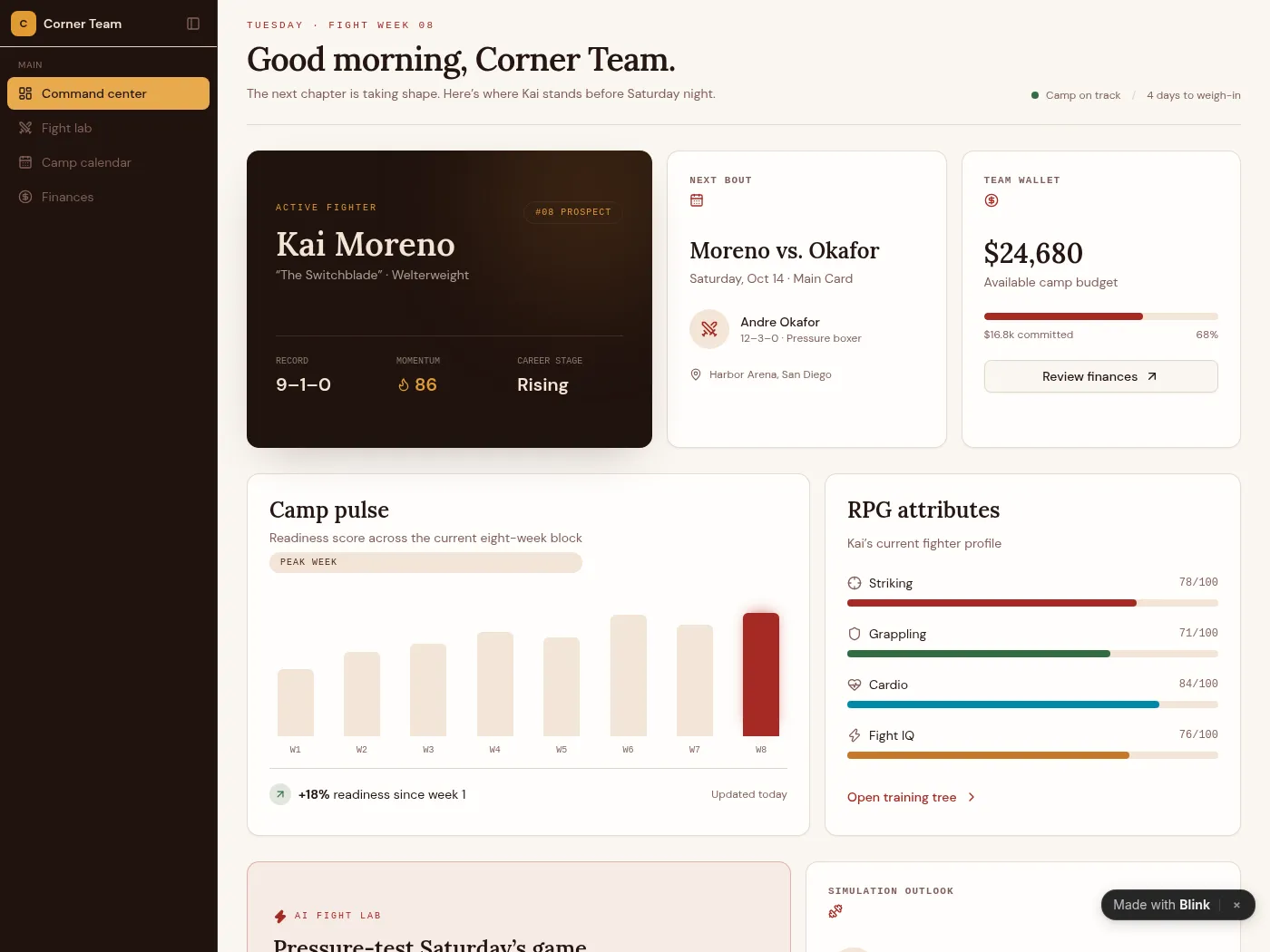 MMA Career Manager