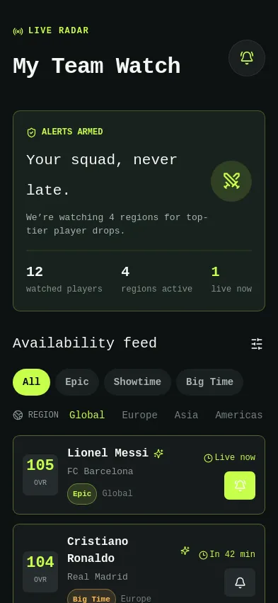 eFootball Alert Hub