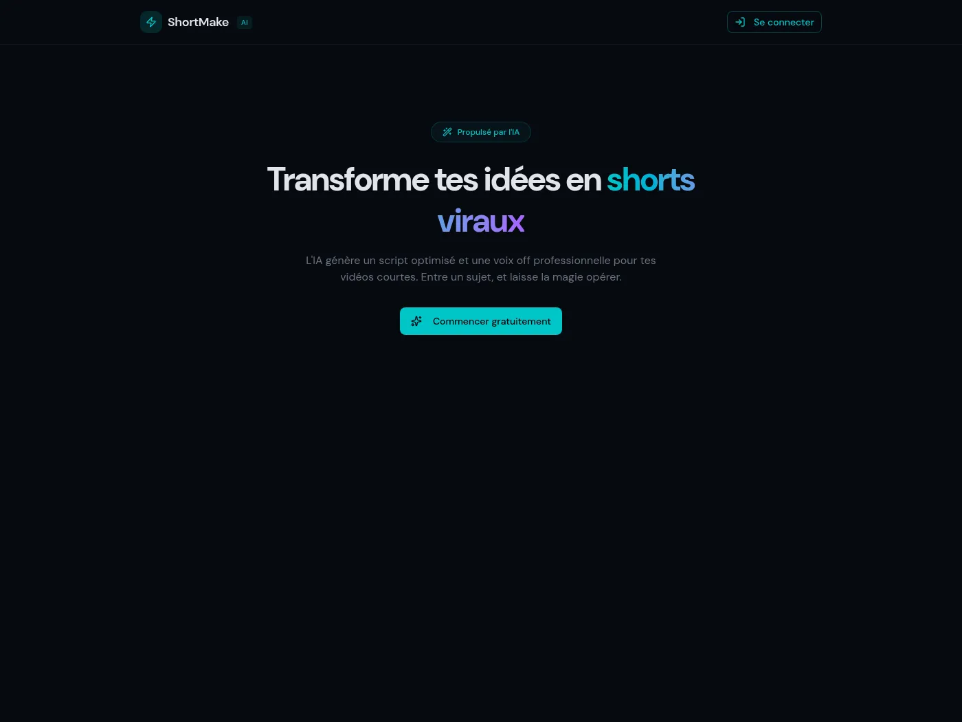 ShortMake AI Generator
