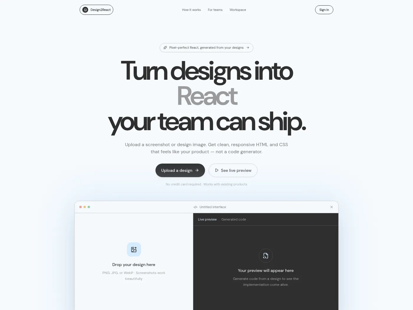 Design2React AI