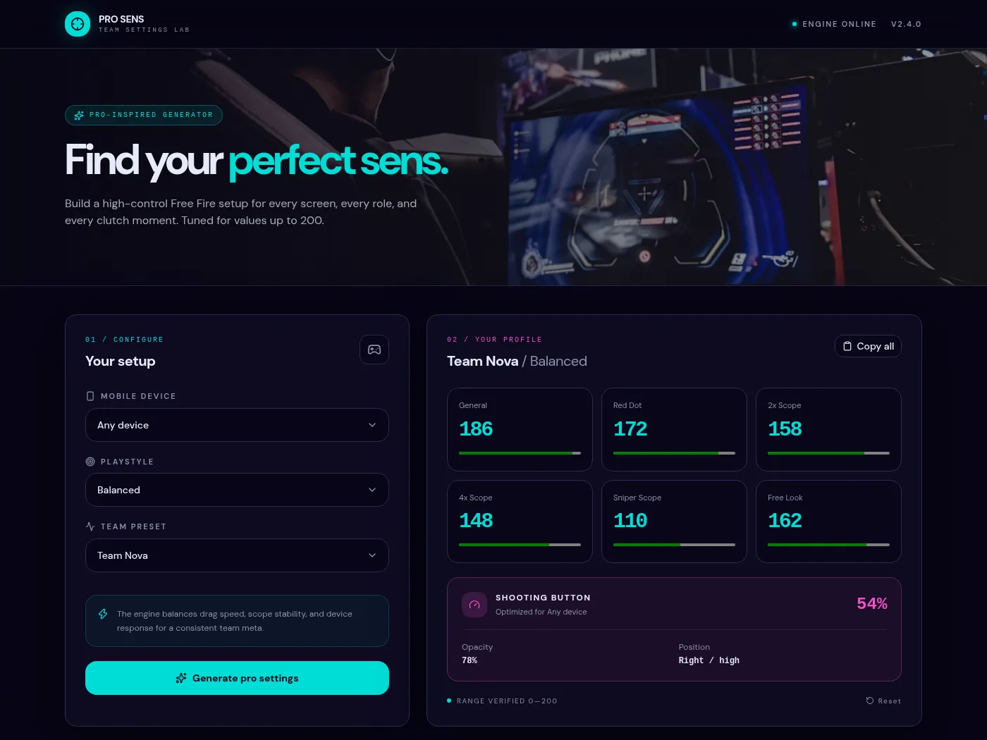 Pro Sens Generator