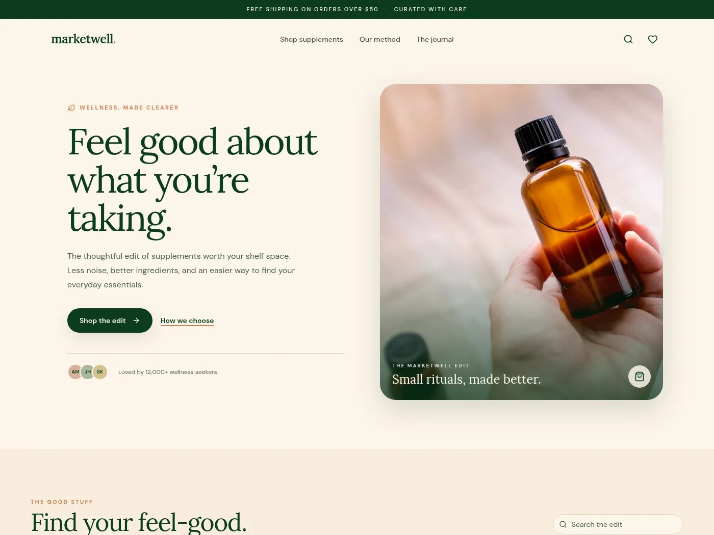 MarketWell Supplements Page