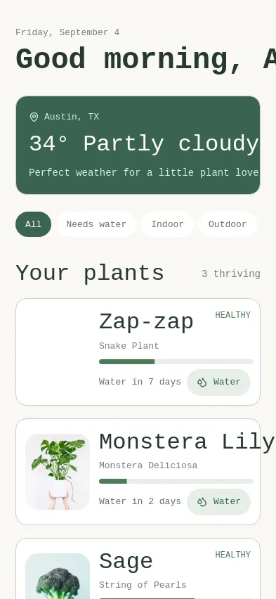 Sproutly Plant Care App