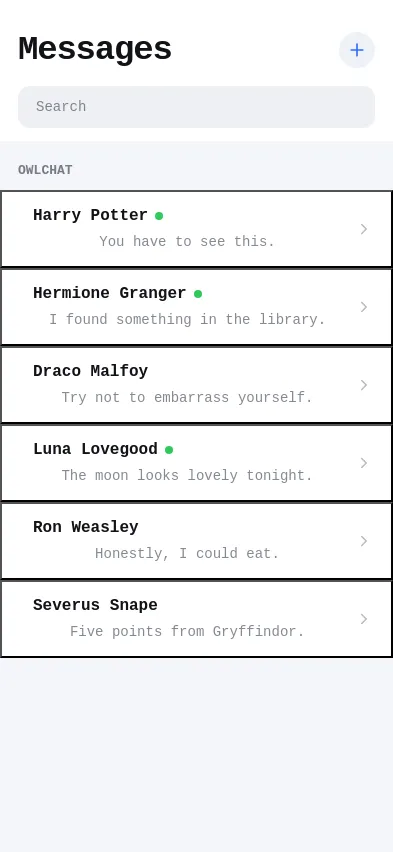 OwlChat: Wizarding Messenger