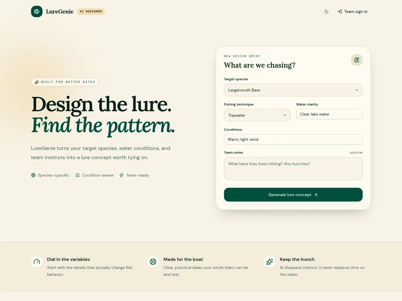 LureGenie AI Designer