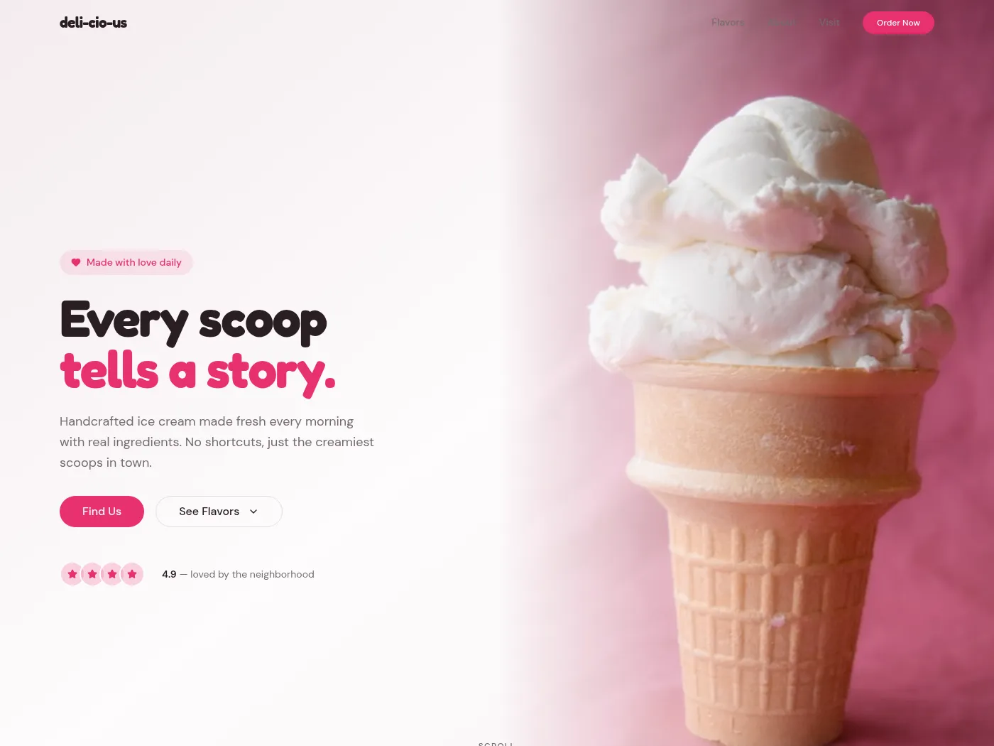 Deli-cio-us Ice Cream Site