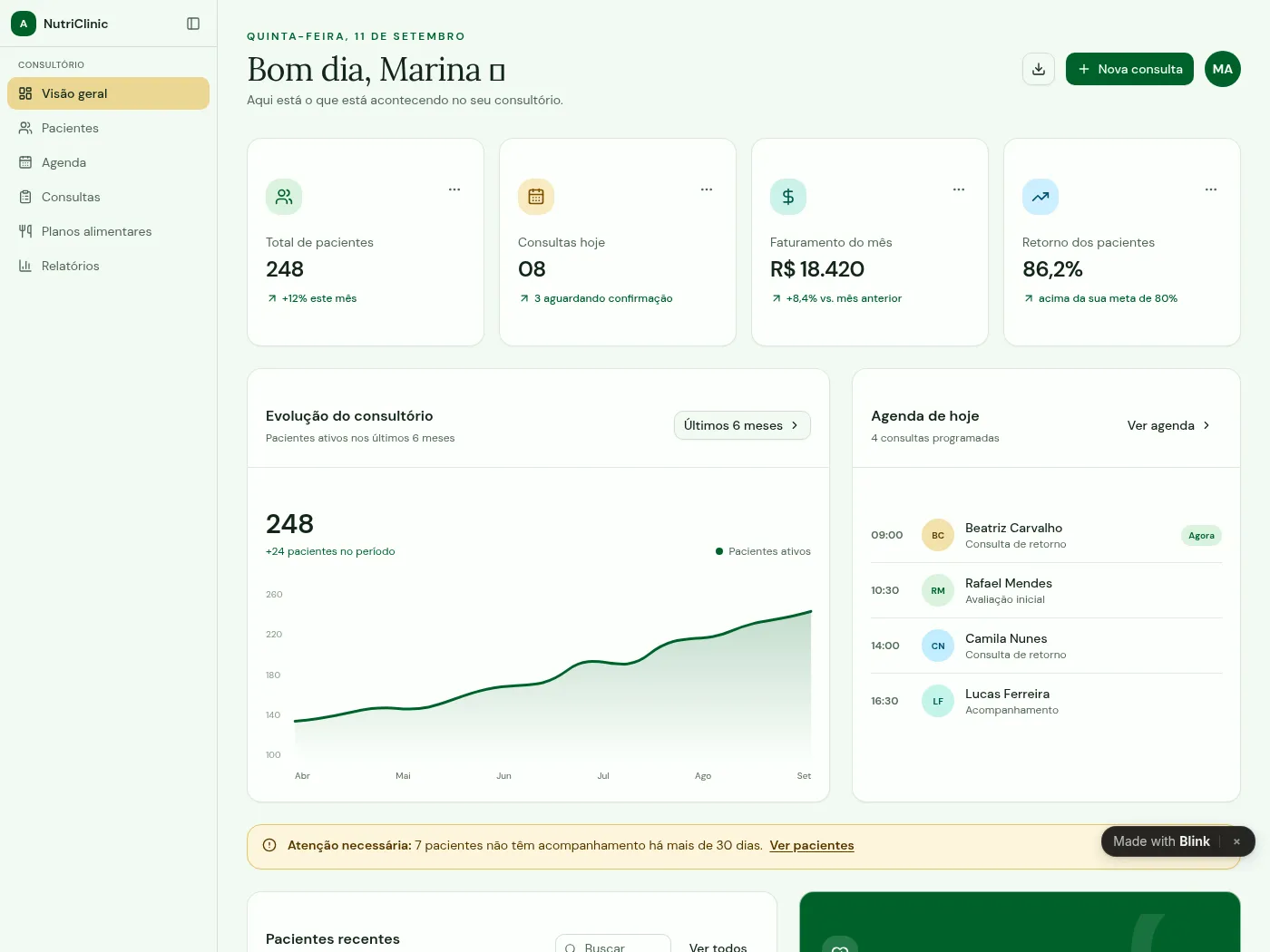 NutriClinic SaaS Platform