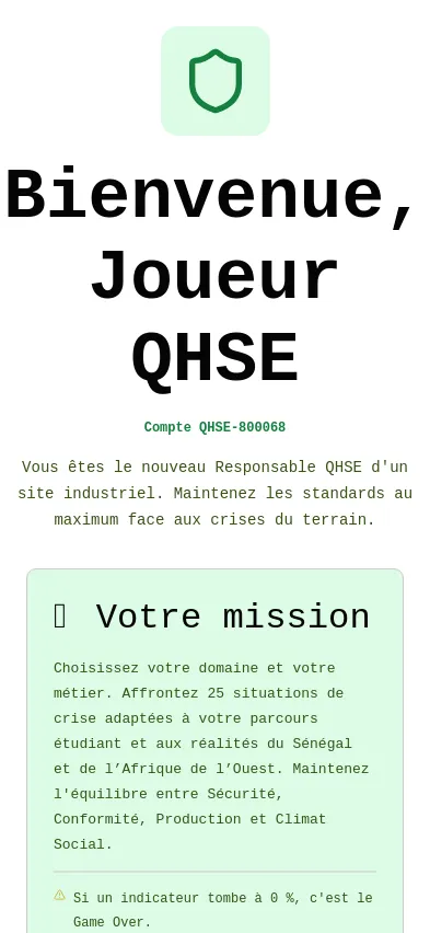 QHSE Lead Simulator