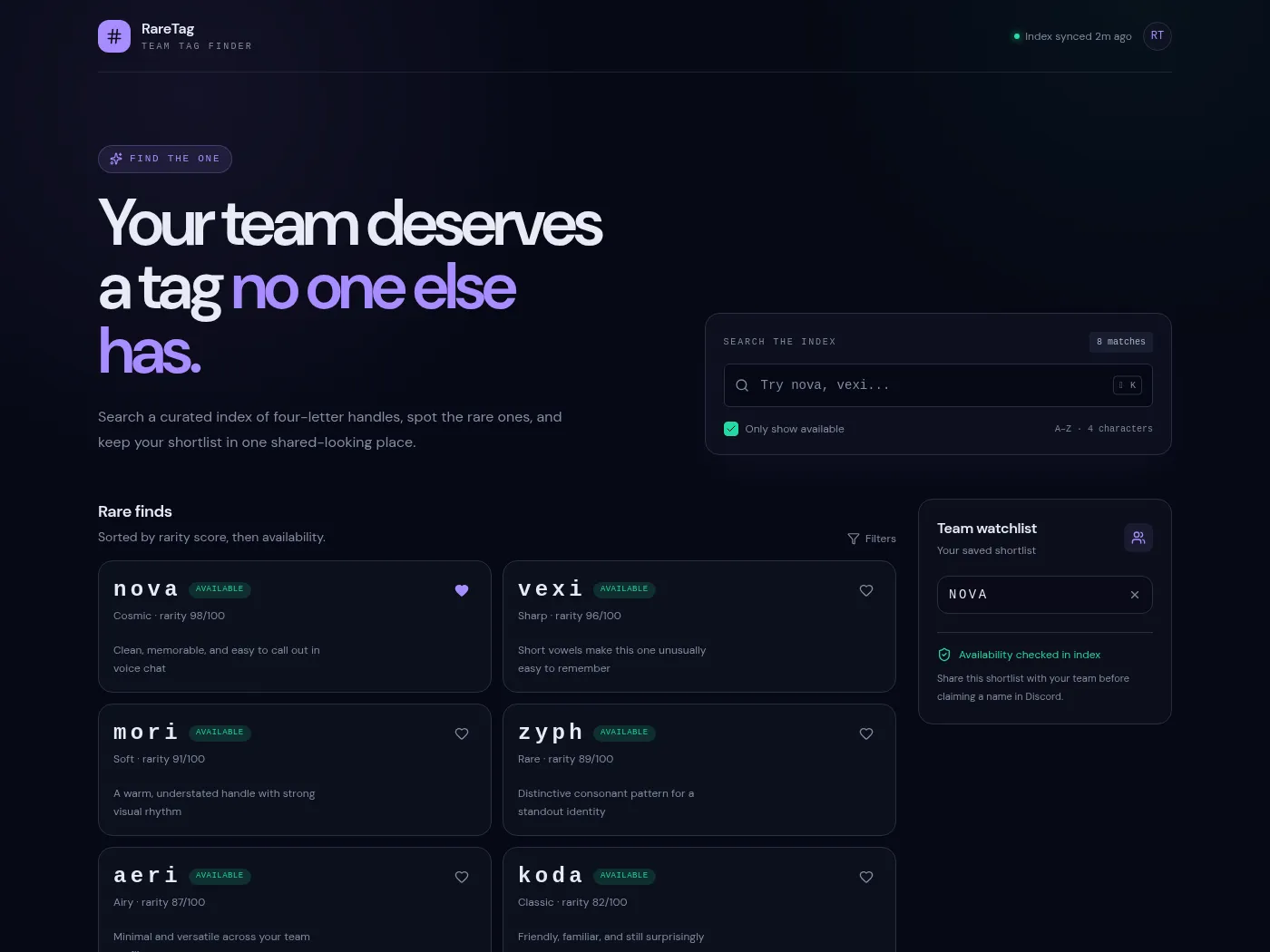 Rare Discord Tag Finder