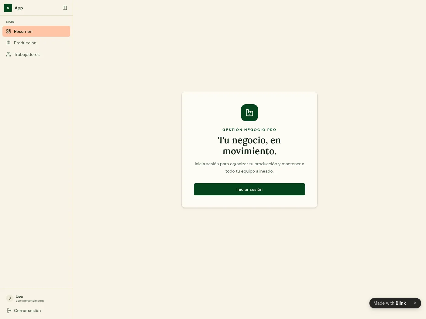 Gestión Negocio Pro