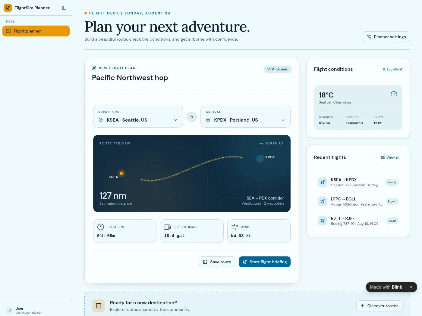 FlightSim Planner