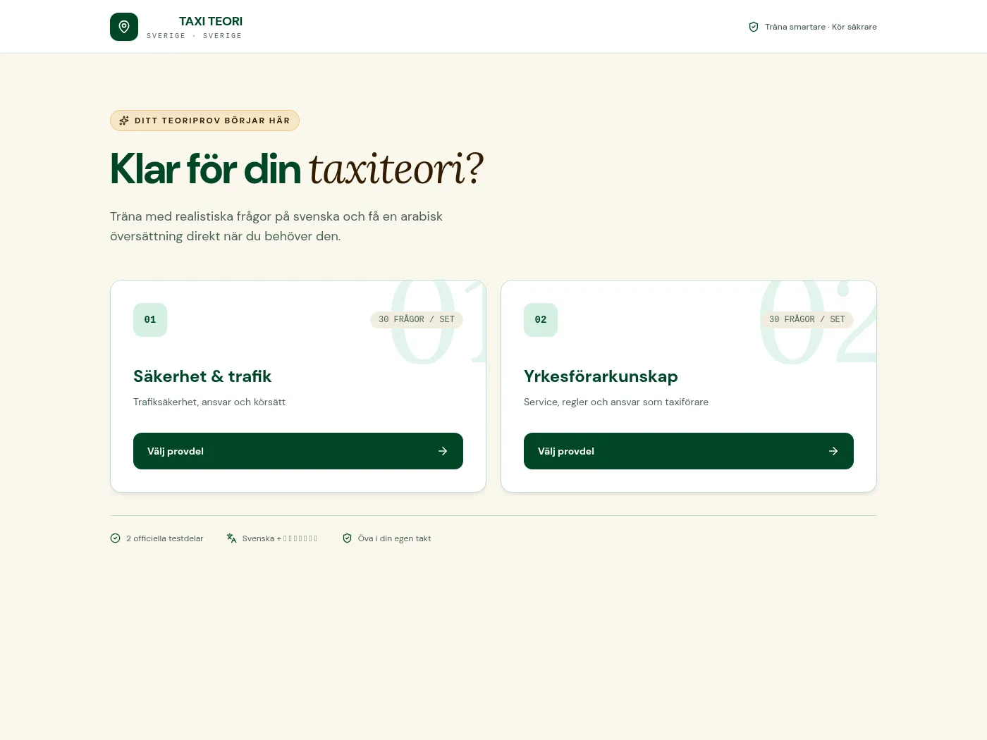 Taxi Theory Test App