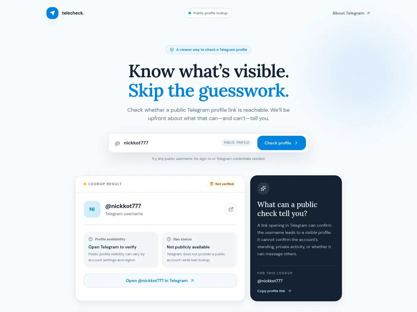 Telegram Status Checker