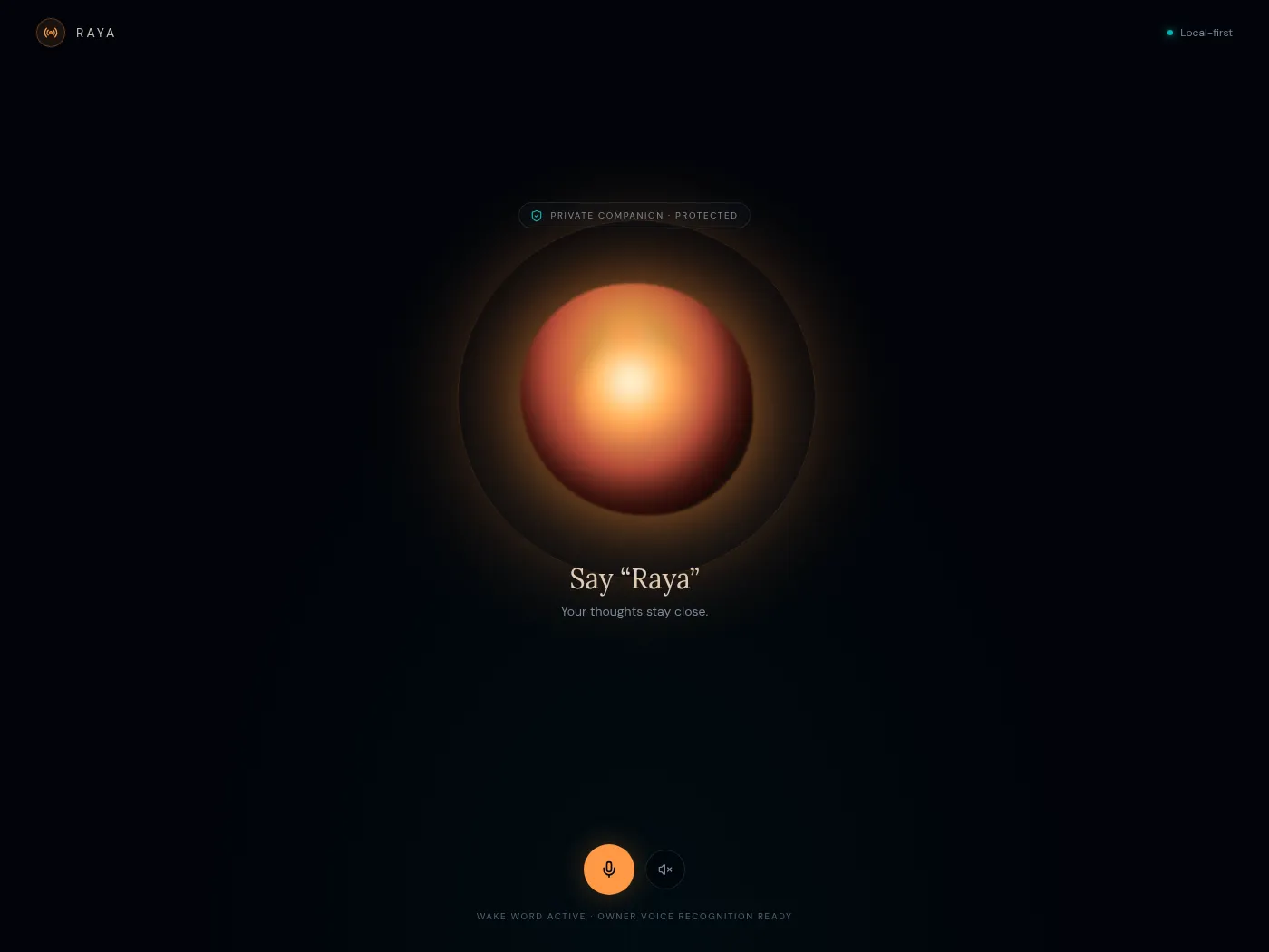 Raya AI Orb Assistant
