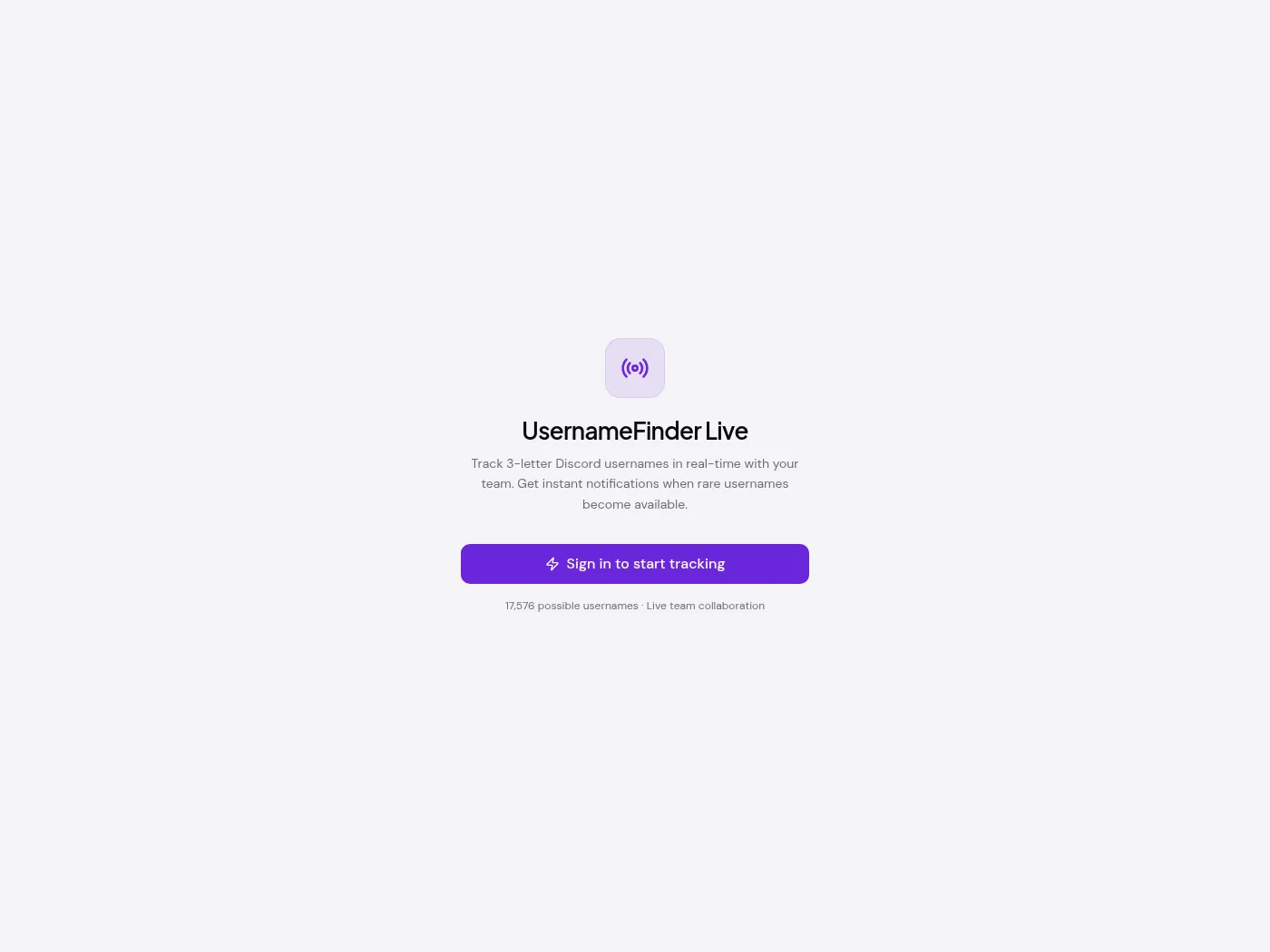 UsernameFinder Live