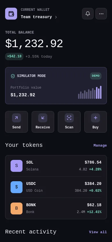 Phantom Wallet Simulator