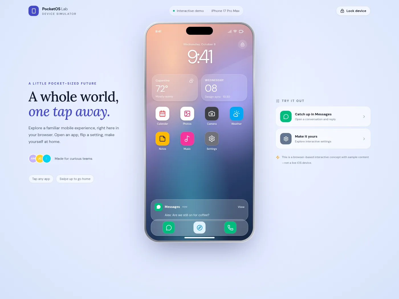 iPhone 17 Pro Simulator