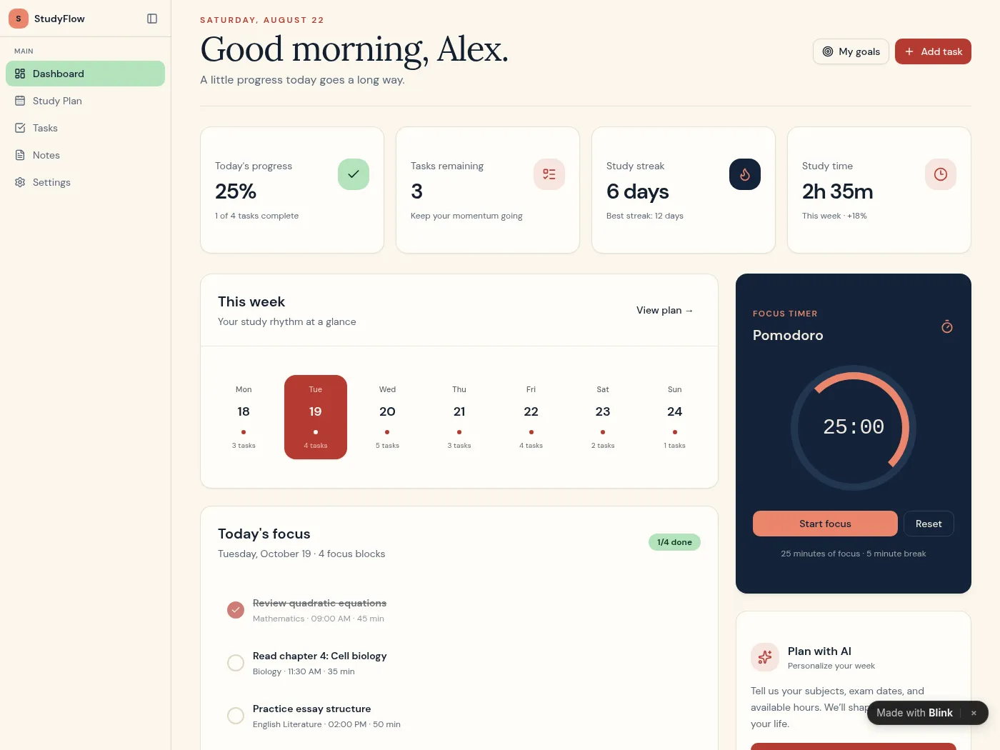 AI Study Planner