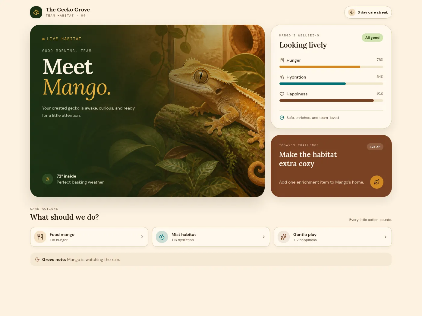 Crested Gecko Simulator
