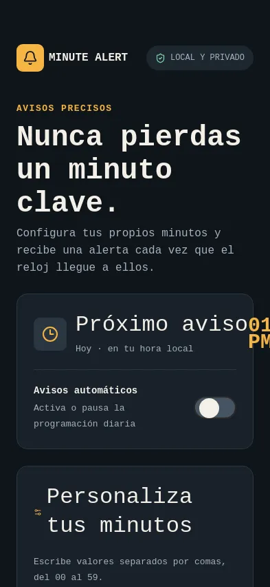 Minute Alert Notifier