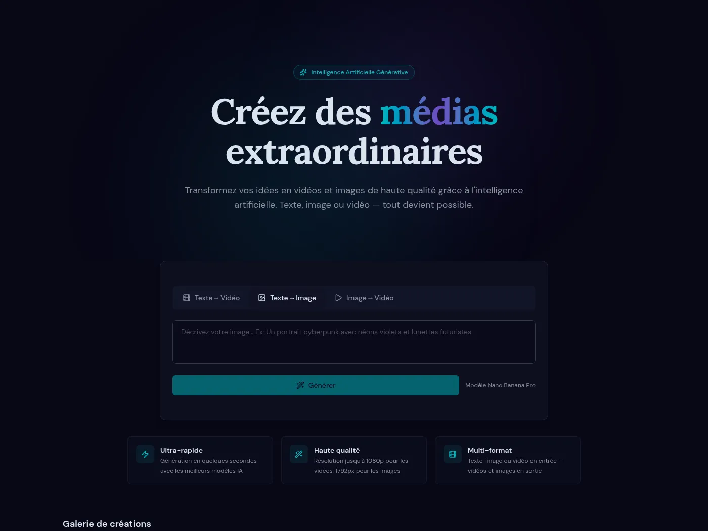 Générateur Média IA