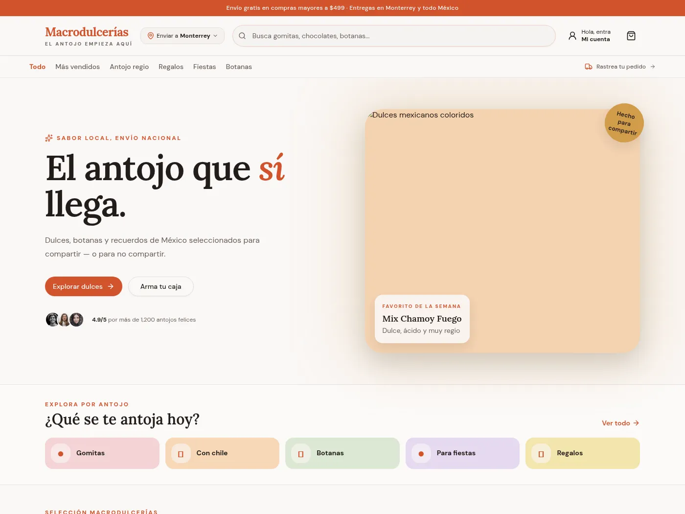 Macrodulcerías Online Store