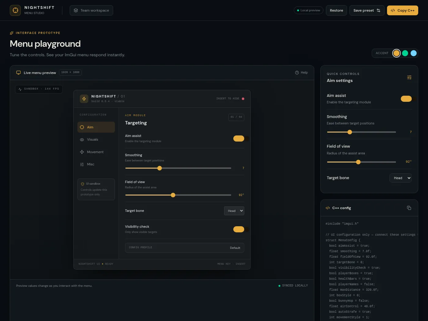 ImGui Web Dashboard